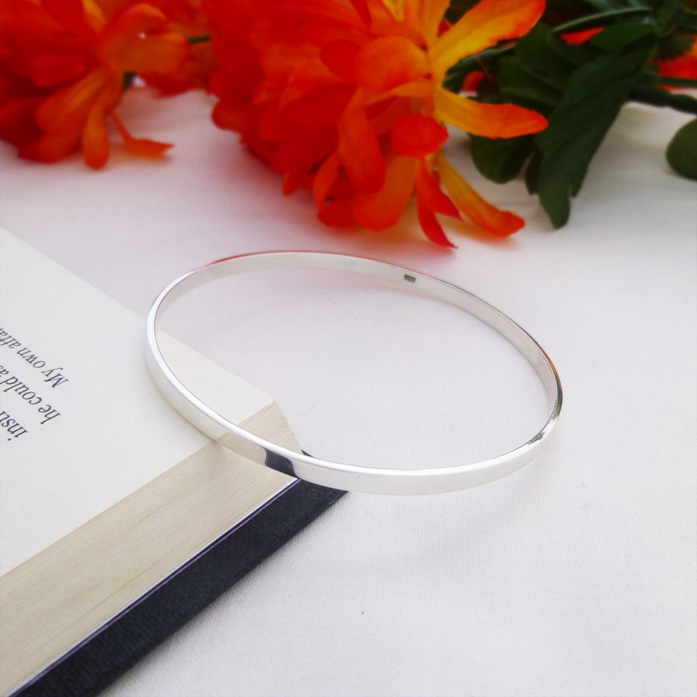 Plain Silver Slave Bangle, Simply Chic and Fabulous
