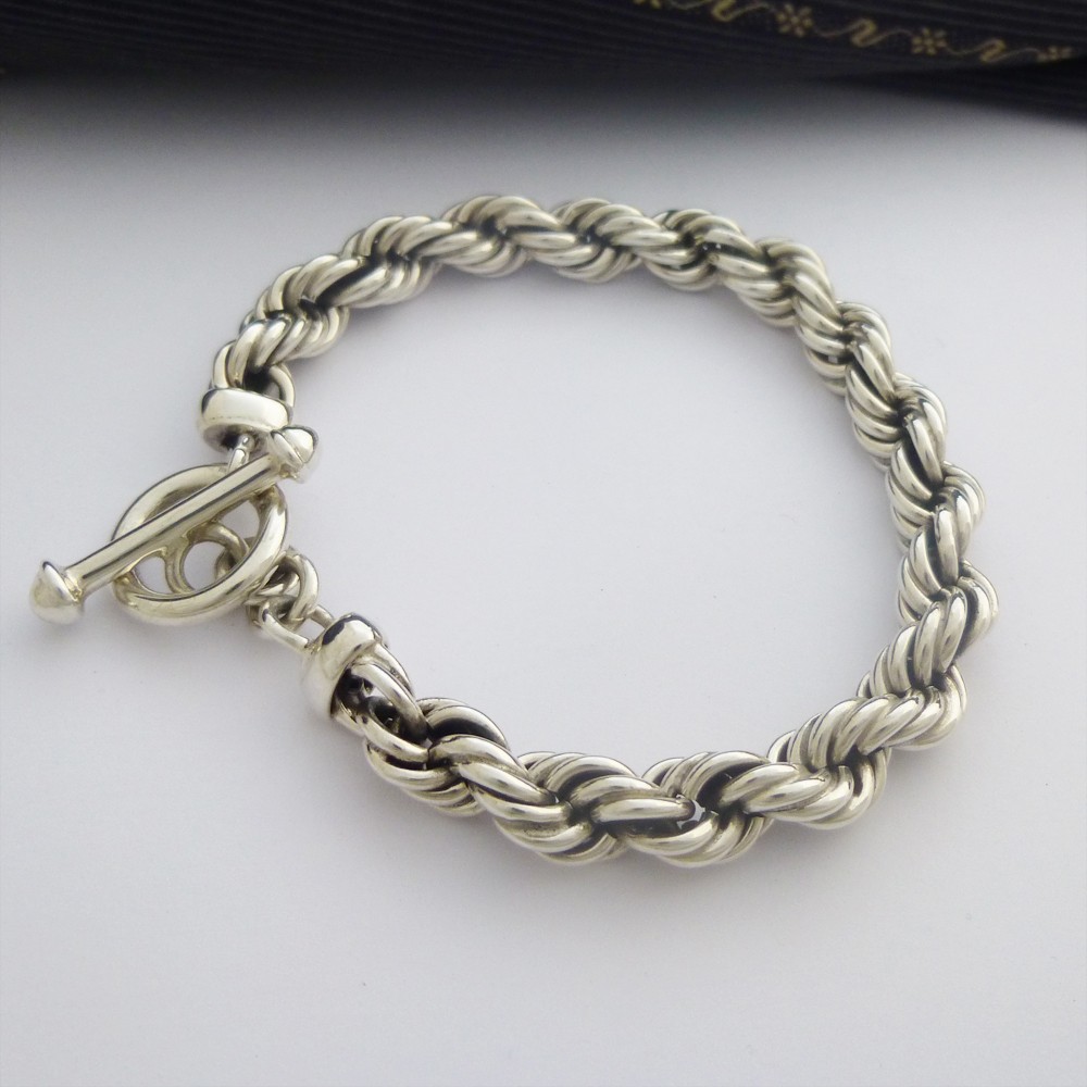 Men's Chunky Rope Bracelet in 925 Sterling Silver