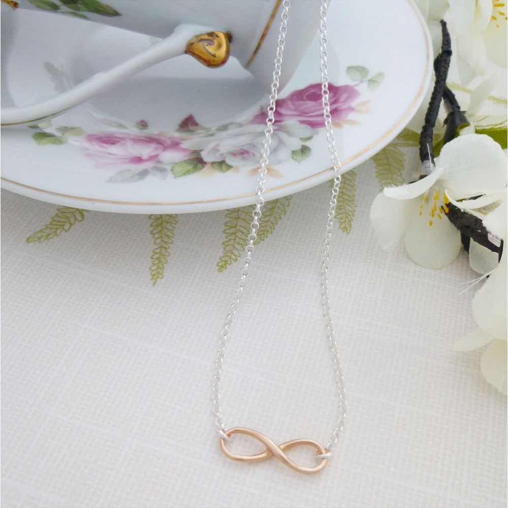Rose GoldPlated Infinity Sign Necklace to 43cm