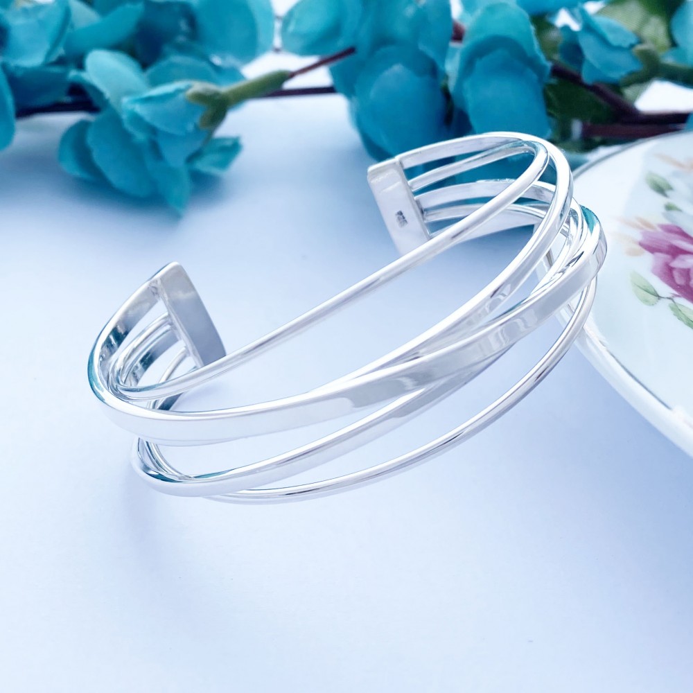 Beautiful Meredith 925 Sterling Silver Cuff | Guilty Bangles