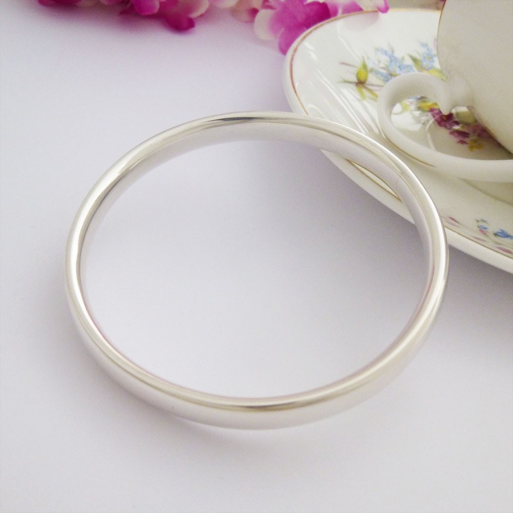 Mya Solid Sterling Silver Bangle Perfect For Engraving